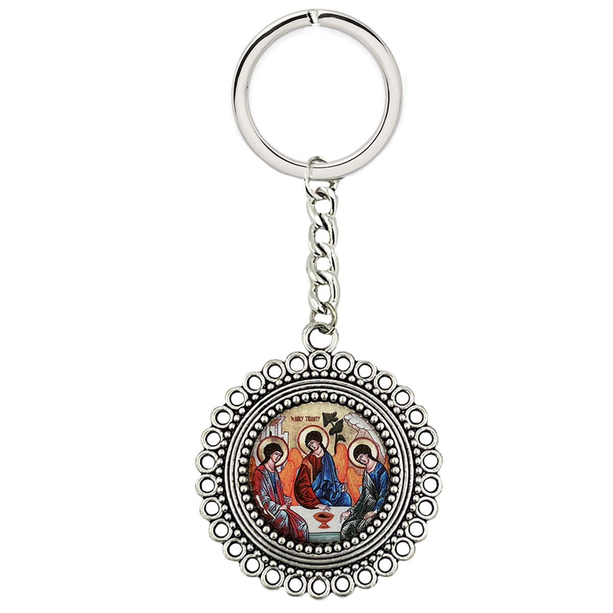 Byzantine Icon Holy Trinity - Key Chain 4 1/4 Inch – Easterngiftshop